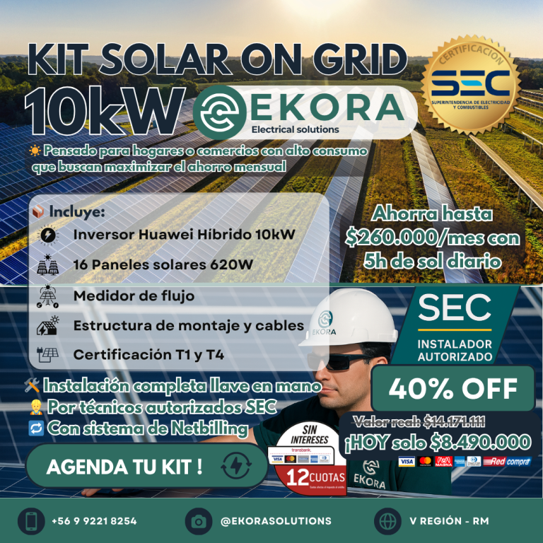 Kit Huawei On grid 10kW - EKORA