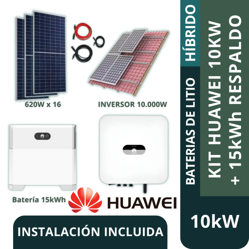 Kit Huawei Híbrido 10kw Batería 15kWh - EKORA
